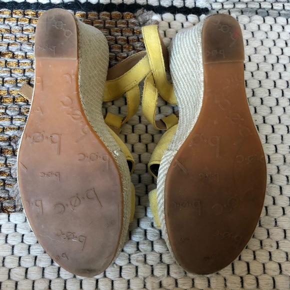 boc | Shoes | Boc Born Concept Mustard Yellow Wedge Sandals | Poshmark